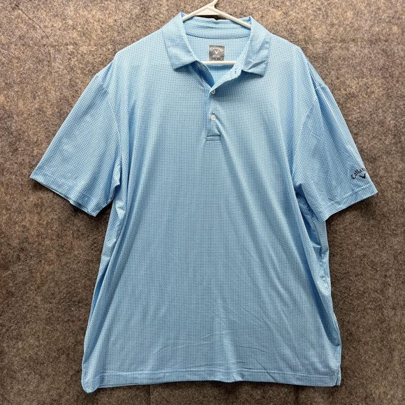 Callaway | Shirts | Callaway Polo Shirt Men Large Baby Blue Button ...